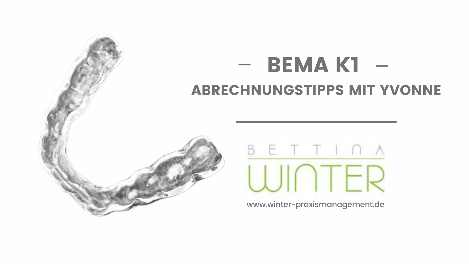 "Bema K1" - Abrechnungstipps mit Yvonne - Winter-Praxismanagement